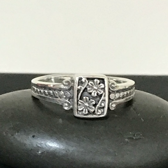 Jewelry | Sterling Silver Scroll Flower Ring | Poshmark